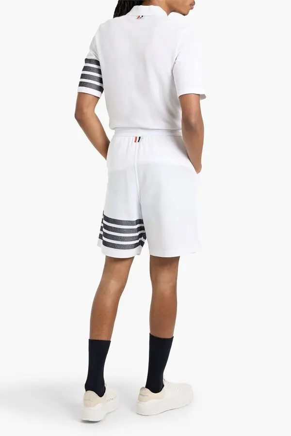 Thom Browne Striped Cotton-piqué Drawstring Shorts