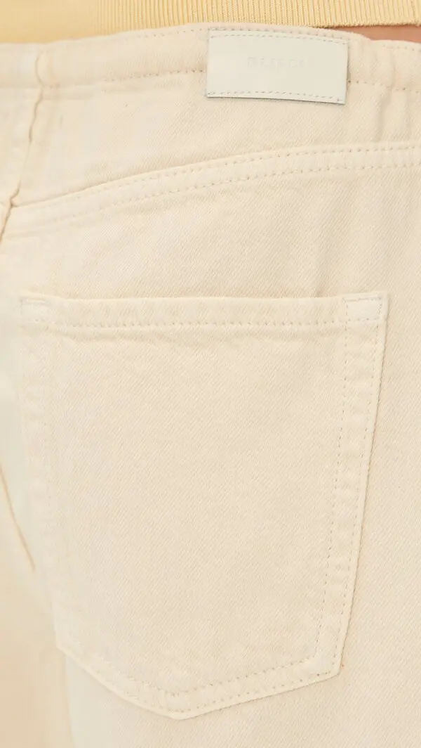 DL1961 Sienna Relaxed Denim Shorts - Ecru Aura