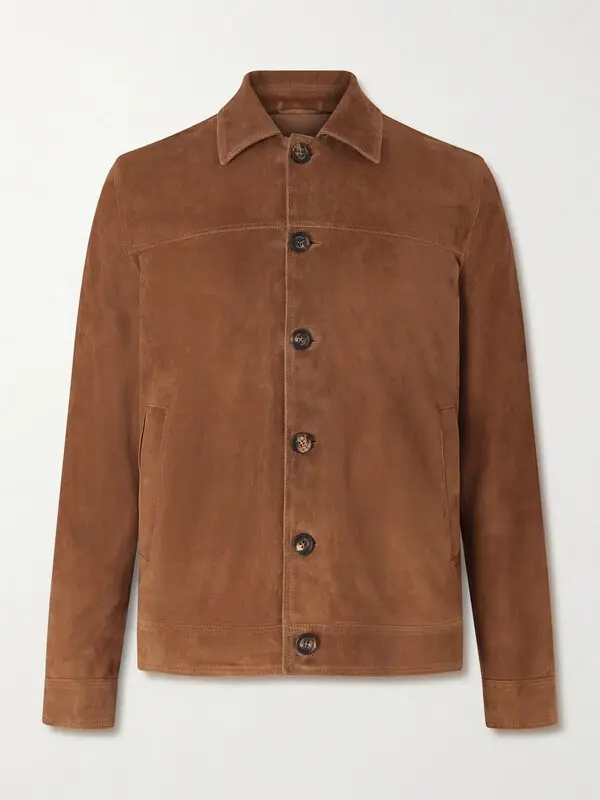 Eleventy Suede Jacket - Brown