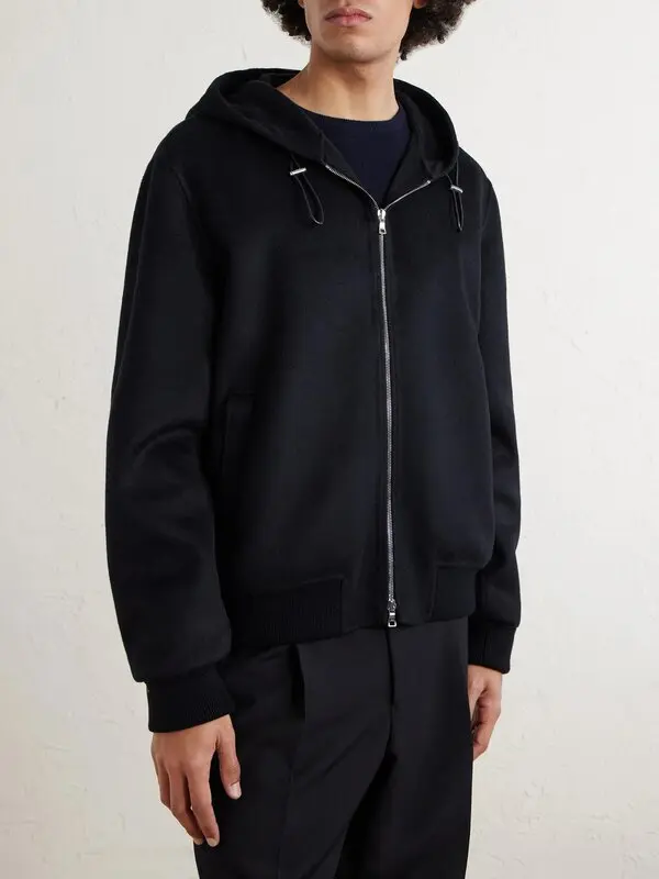 Mr P. Double-faced Wool And Cashmere-blend Hooded Jacket