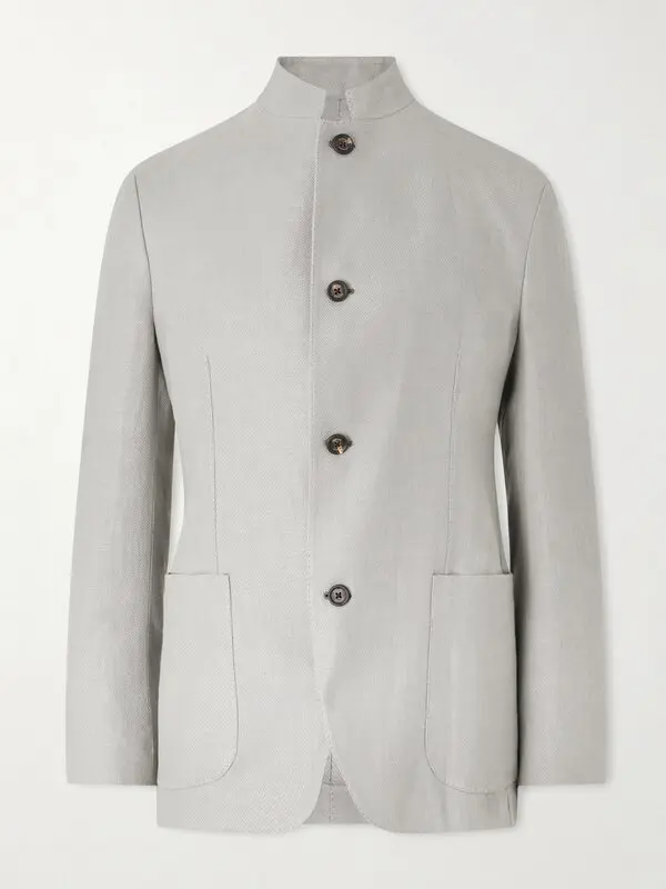 Eleventy Slim-fit Linen Blazer