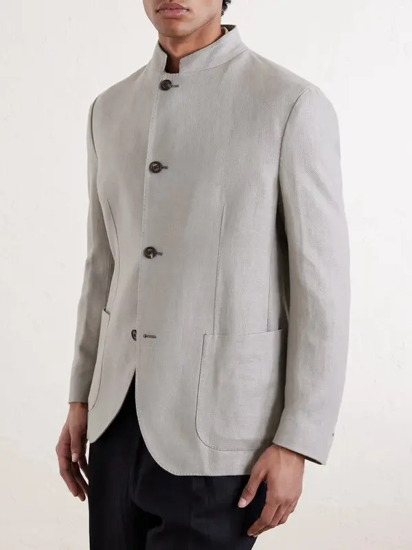 Eleventy Slim-fit Linen Blazer