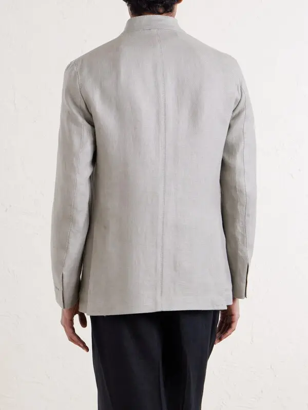 Eleventy Slim-fit Linen Blazer