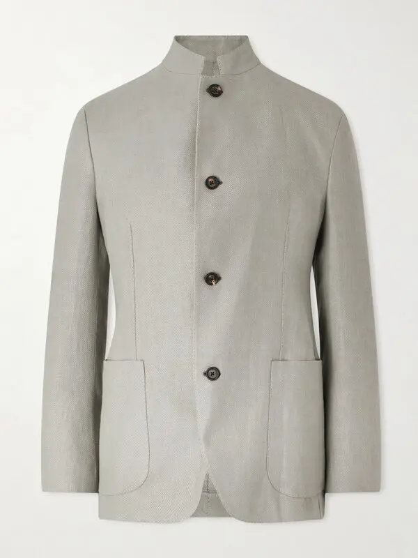 Eleventy Slim-fit Linen Blazer