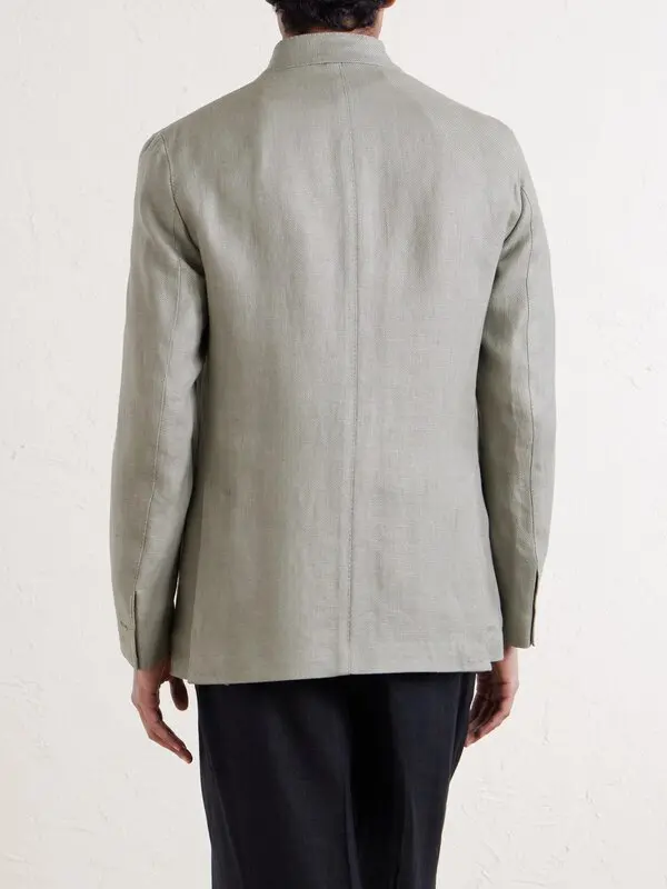 Eleventy Slim-fit Linen Blazer
