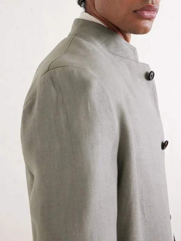 Eleventy Slim-fit Linen Blazer