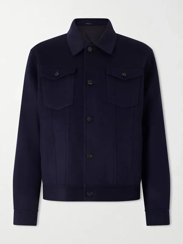 Mr P. Double-faced Wool And Cashmere-blend Jacket - Blue