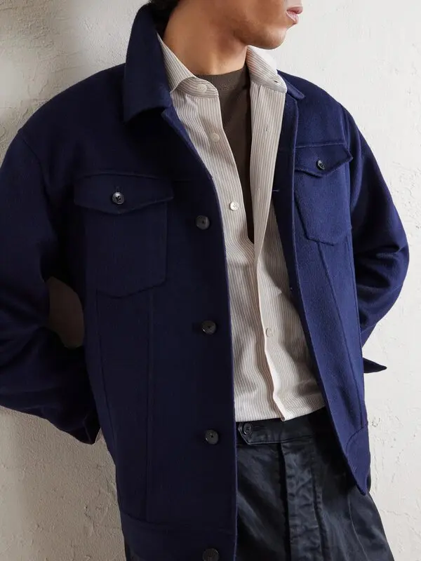 Mr P. Double-faced Wool And Cashmere-blend Trucker Jacket