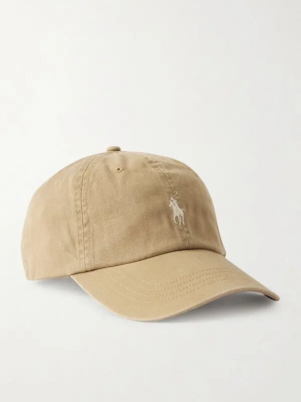 Polo Ralph Lauren Logo-embroidered Cotton-twill Baseball Cap - Neutrals