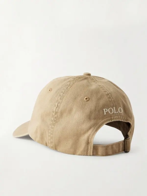 Polo Ralph Lauren Logo-embroidered Cotton-twill Baseball Cap - Neutrals