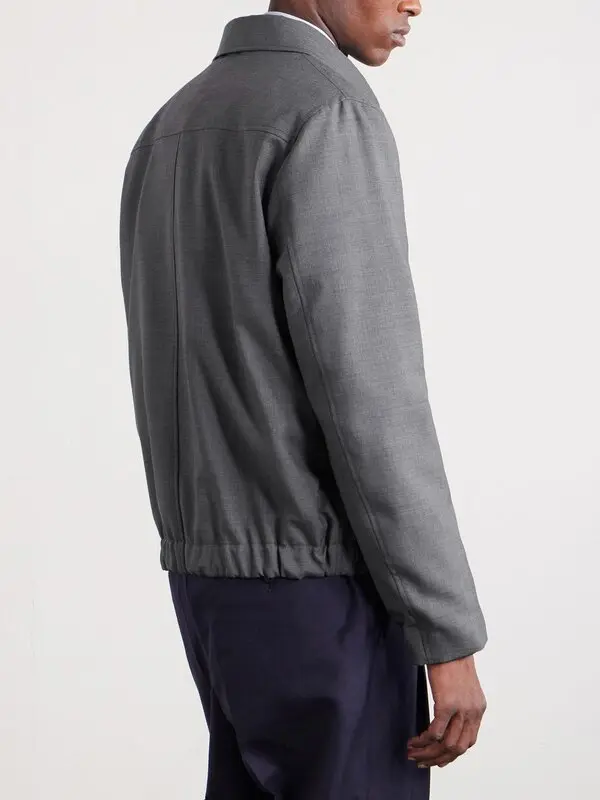 SLOWEAR Wool-canvas Blouson Jacket
