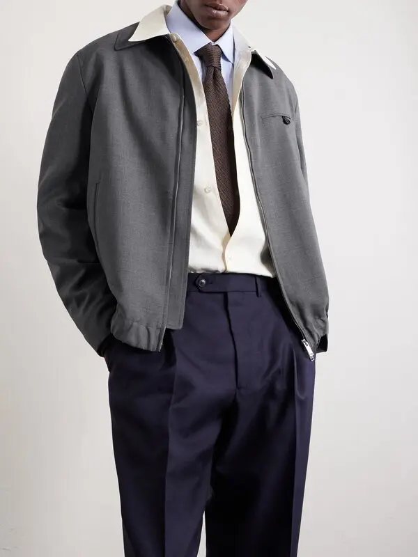SLOWEAR Wool-canvas Blouson Jacket