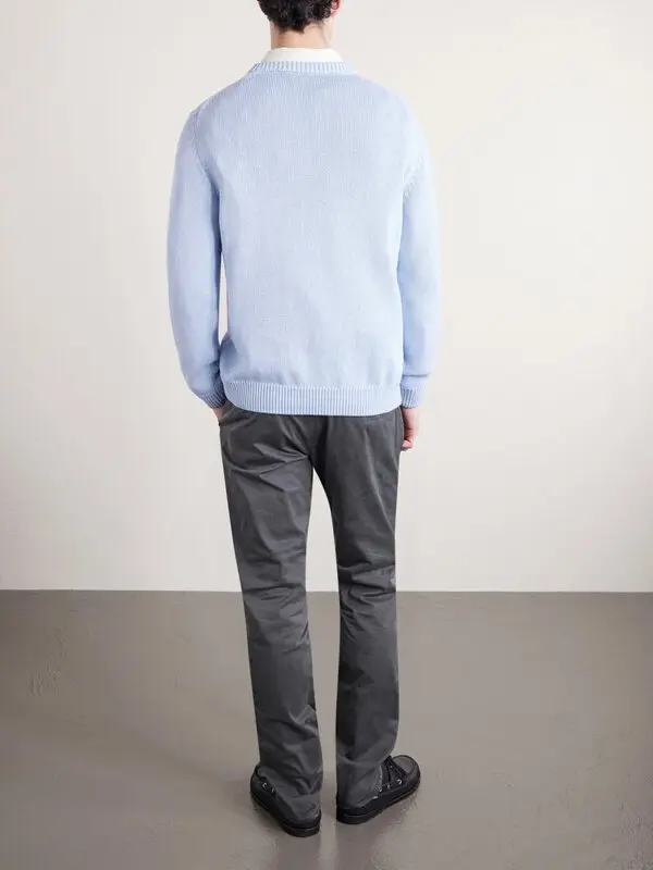 SLOWEAR Slim-fit Cotton Crewneck Sweater