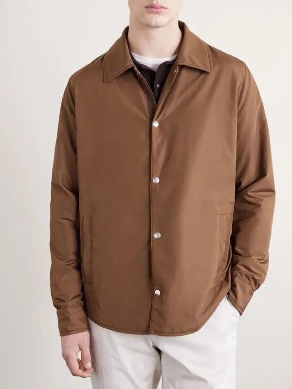 SLOWEAR Padded Shell Overshirt - Brown