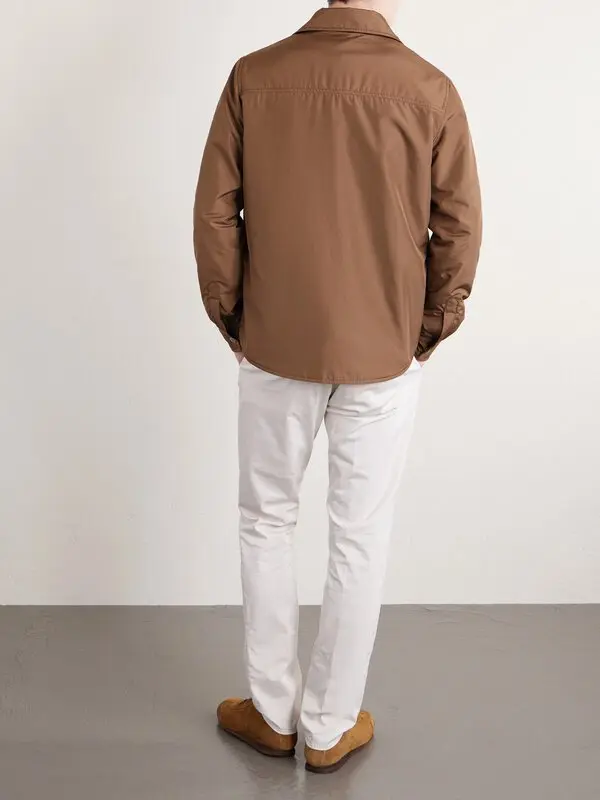 SLOWEAR Padded Shell Overshirt - Brown