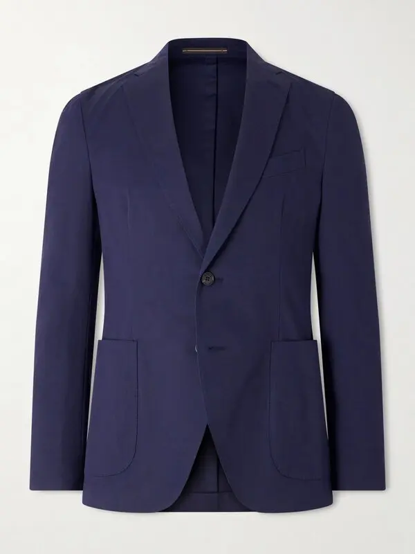 SLOWEAR Cotton-blend Suit Jacket - Blue