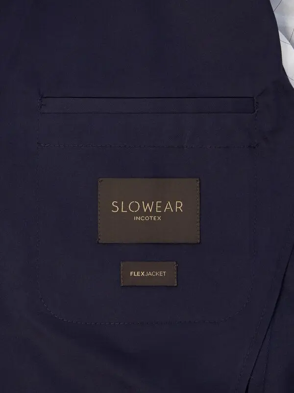 SLOWEAR Cotton-blend Suit Jacket - Blue