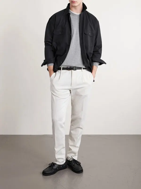 SLOWEAR Cotton And Silk-blend Sweater - Gray