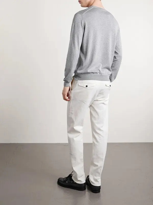 SLOWEAR Cotton And Silk-blend Sweater - Gray