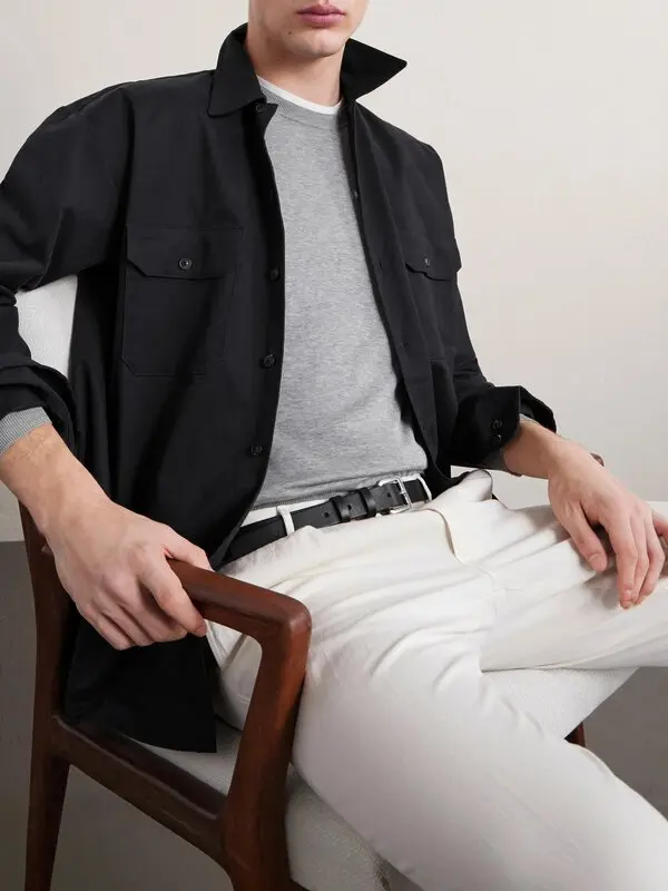 SLOWEAR Cotton And Silk-blend Sweater - Gray