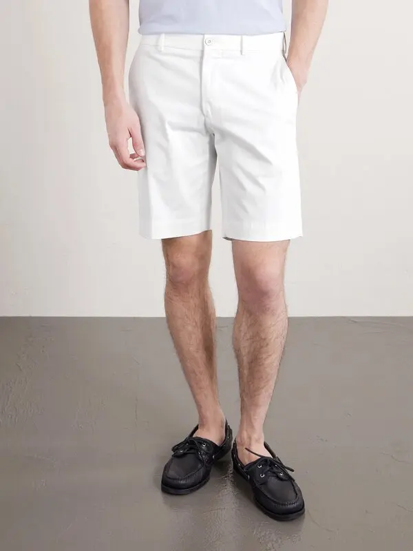 SLOWEAR Slim-fit Cotton-blend Gabardine Chino Shorts