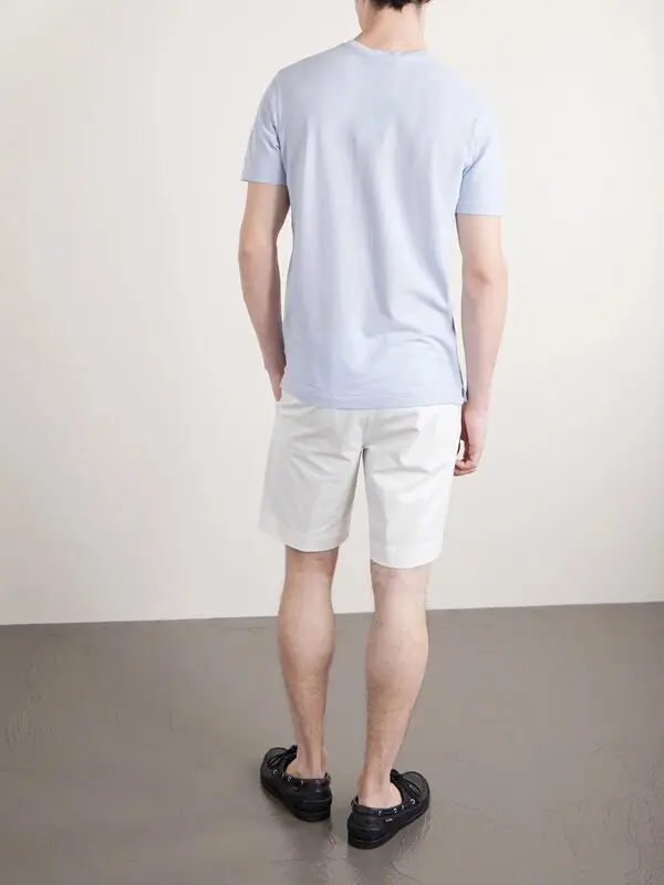 SLOWEAR Slim-fit Cotton-blend Gabardine Chino Shorts