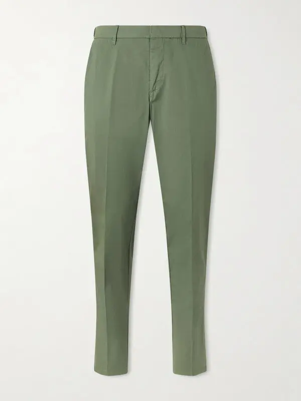 Altea Dumbo Tapered Cotton-blend Gabardine Trousers - Green