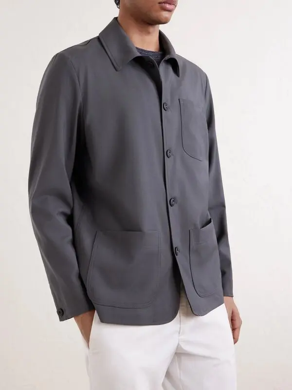 Altea Constantin Virgin Wool Overshirt - Gray