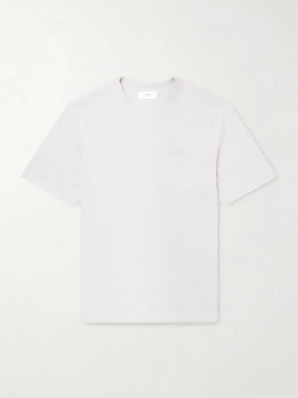 Mr P. Linen And Organic Cotton-blend T-shirt - Gray