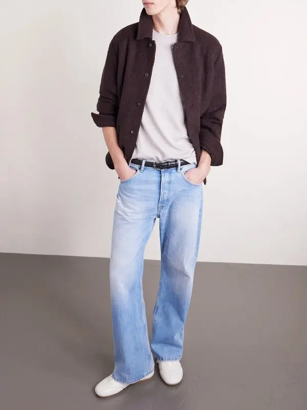 Mr P. Linen And Organic Cotton-blend T-shirt - Gray