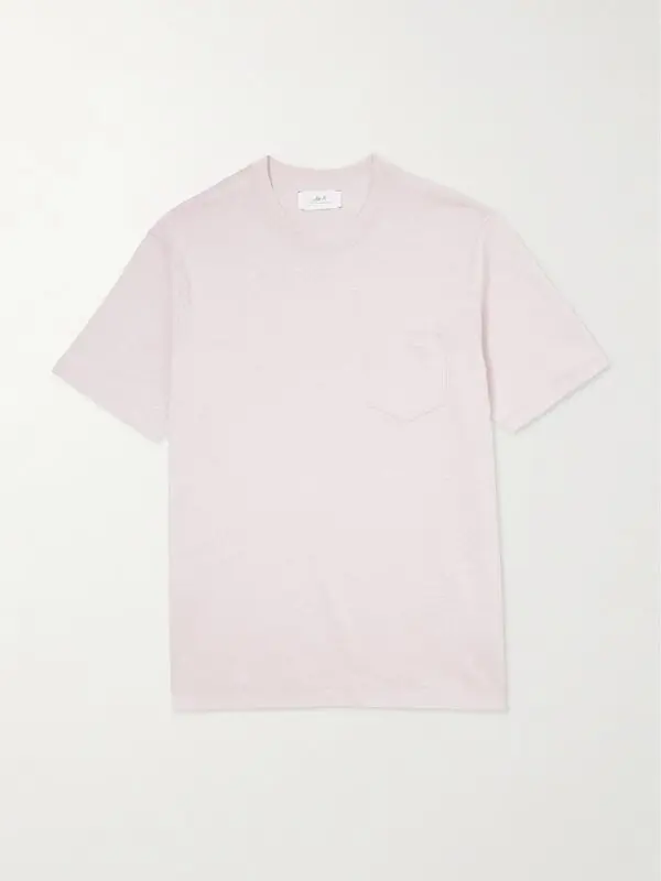 Mr P. Linen And Organic Cotton-blend T-shirt - Pink