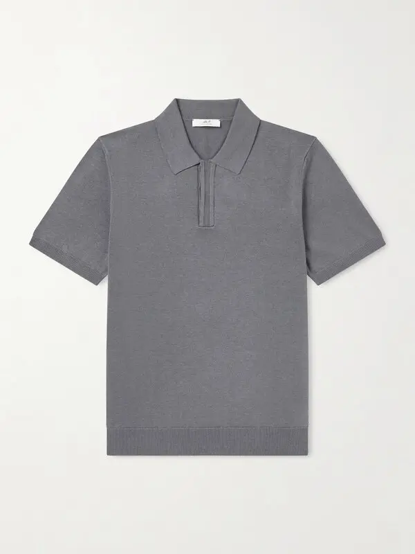 Mr P. Silk And Cotton-blend Polo Shirt