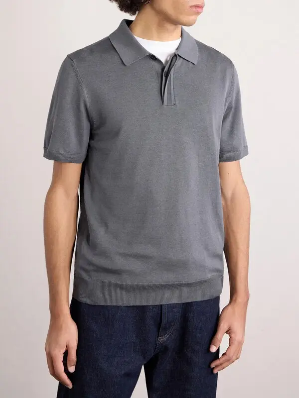 Mr P. Silk And Cotton-blend Polo Shirt