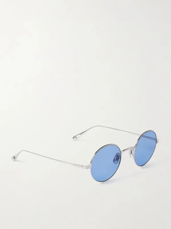 Garrett Leight Ozzy Round-frame Titanium Sunglasses