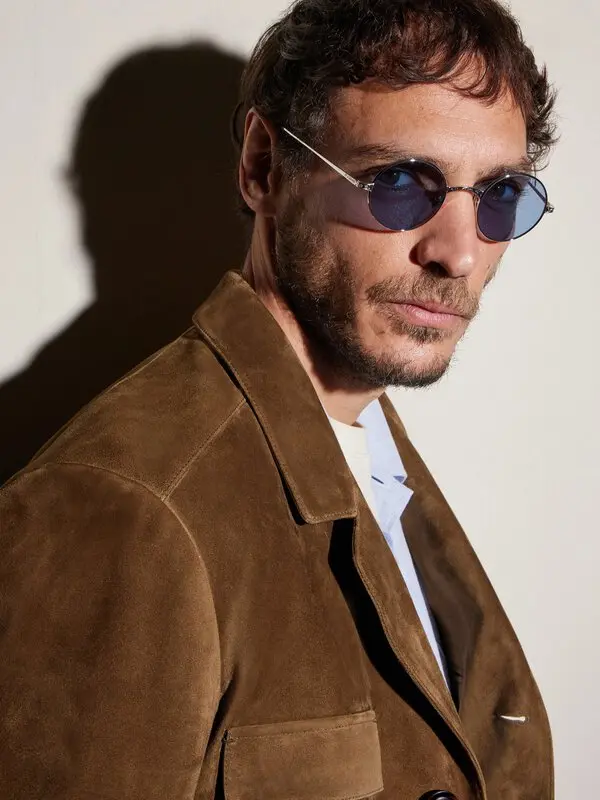 Garrett Leight Ozzy Round-frame Titanium Sunglasses