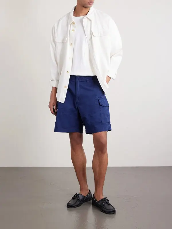 Polo Ralph Lauren Gellar Straight-leg Cotton-canvas Cargo Shorts - Blue