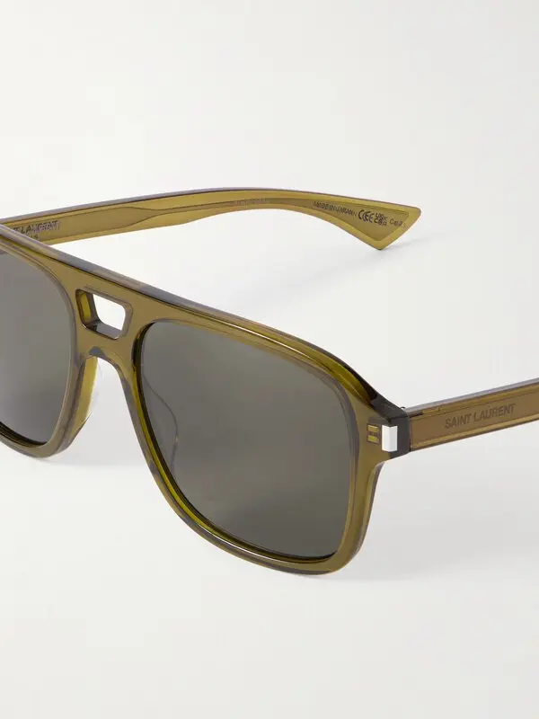 Saint Laurent Aviator-style Sunglasses - Green