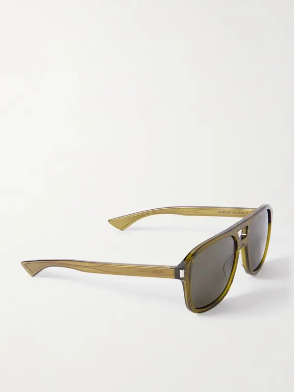 Saint Laurent Aviator-style Sunglasses - Green