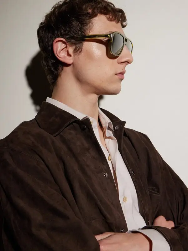 Saint Laurent Aviator-style Sunglasses - Green