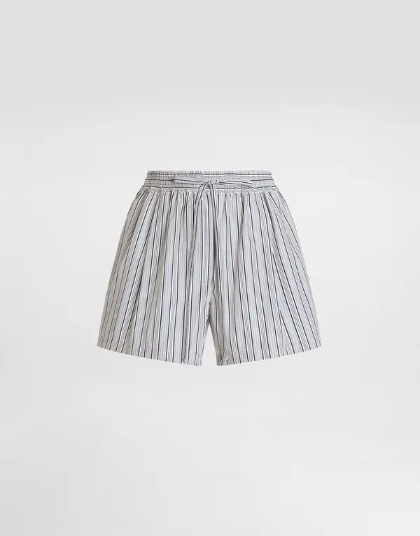 Dolce & Gabbana Striped Poplin Culottes Shorts