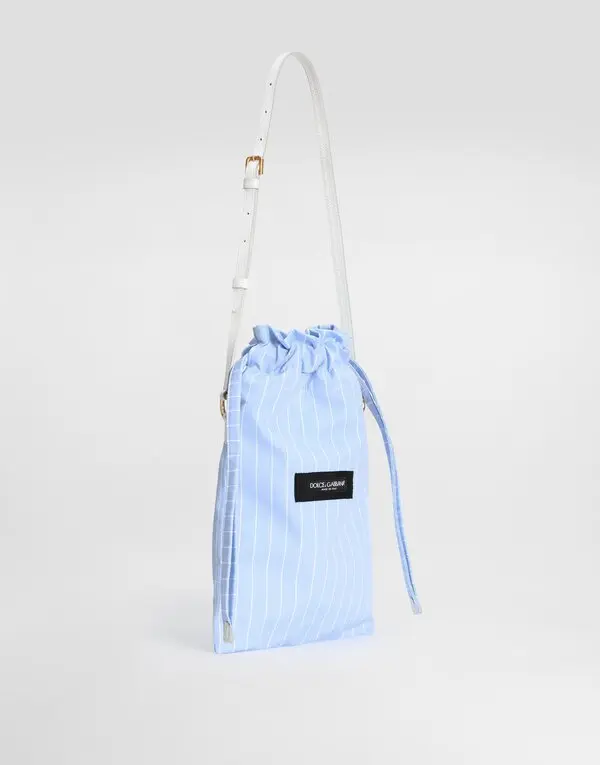 Dolce & Gabbana Essenza Striped Poplin Bag - Azure