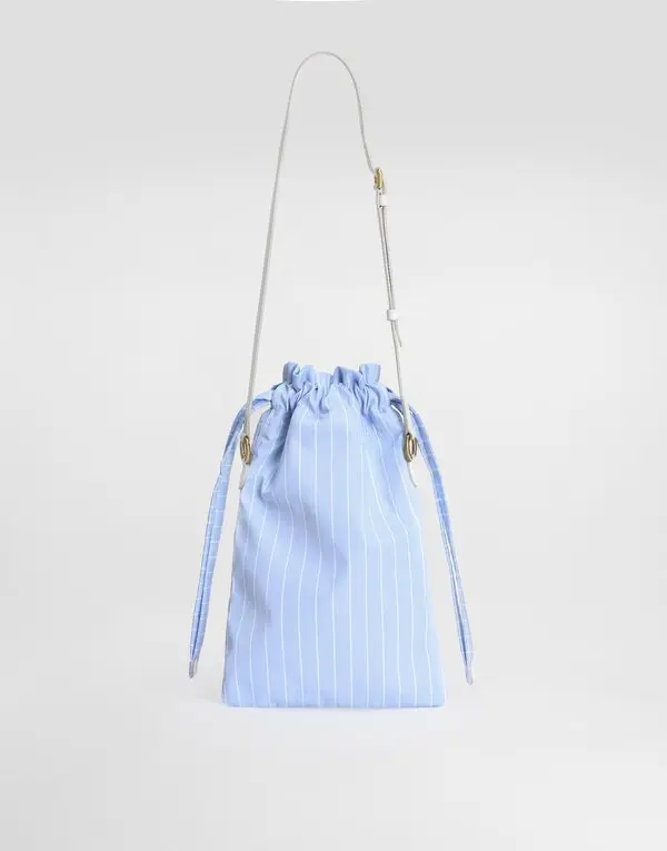 Dolce & Gabbana Essenza Striped Poplin Bag - Azure