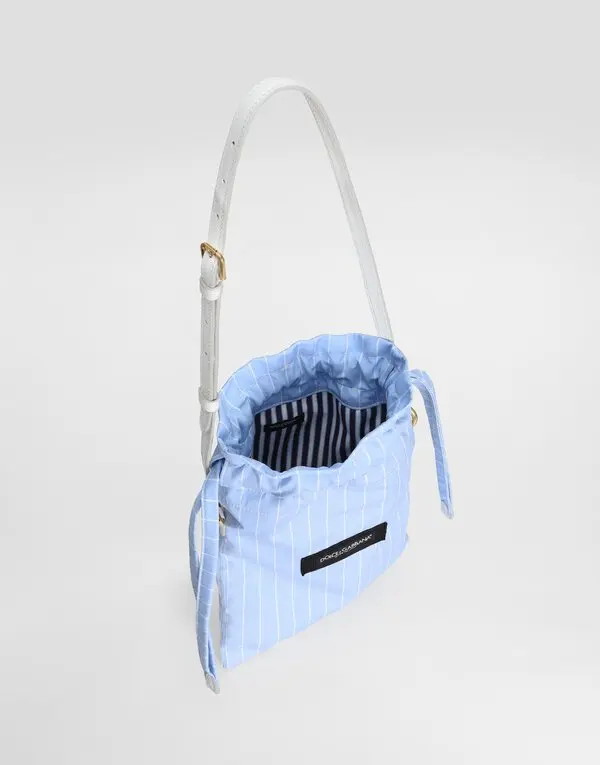 Dolce & Gabbana Essenza Striped Poplin Bag - Azure