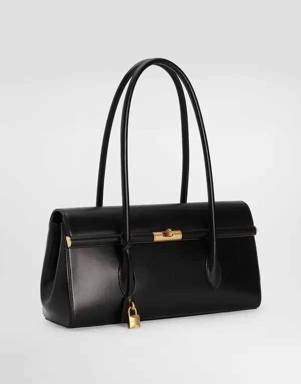 Dolce & Gabbana Marlene Handbag In Palmellato Calfskin - Black