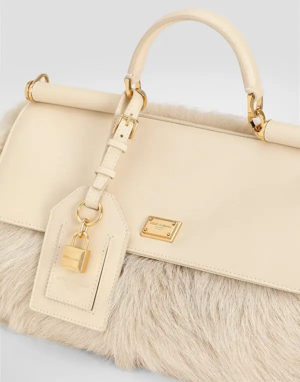 Dolce & Gabbana My Sicily Medium Handbag - Beige