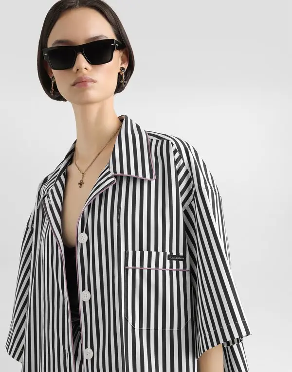 Dolce & Gabbana Striped Poplin Shirt - Multicolor