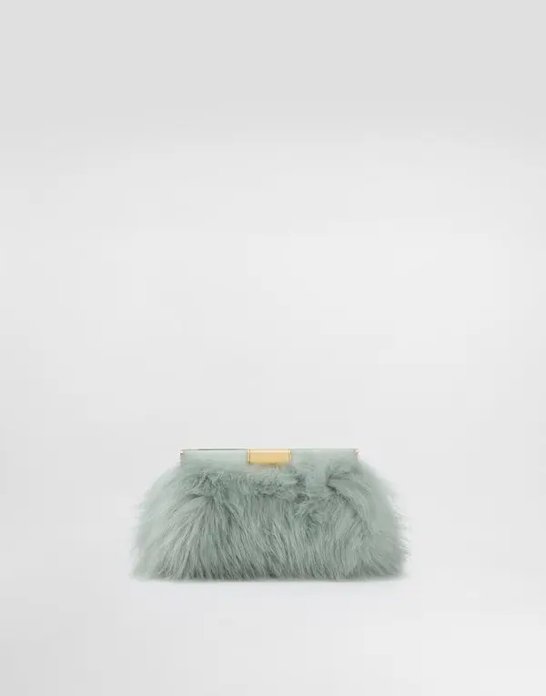 Dolce & Gabbana Marlene Shoulder Bag In Shearling And Calfskin - Multicolor