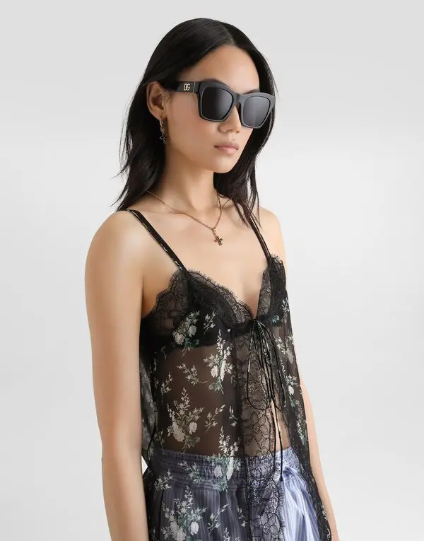 Dolce & Gabbana Floral Print Chiffon Top