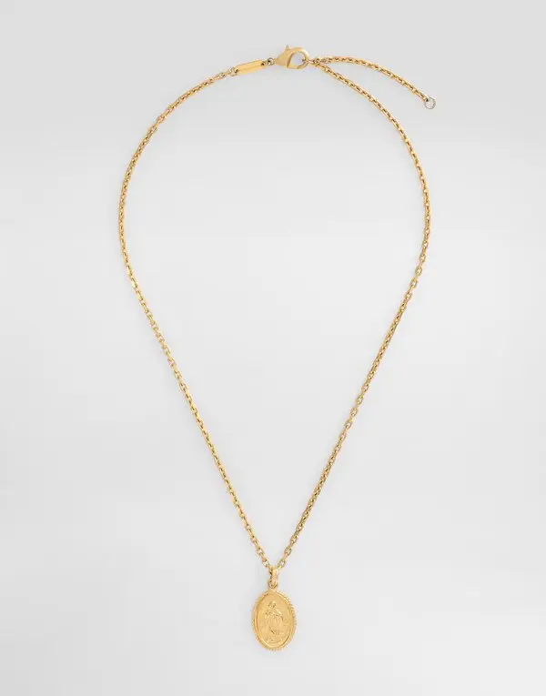 Dolce & Gabbana Oval Medal Necklace - Gold
