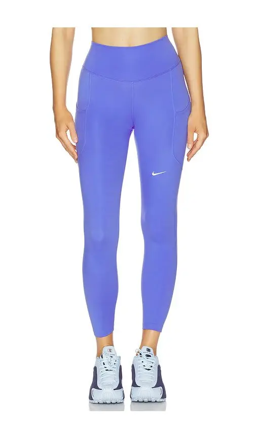 Nike High Waisted 7/8 Leggings In Royal - Sapphire & White